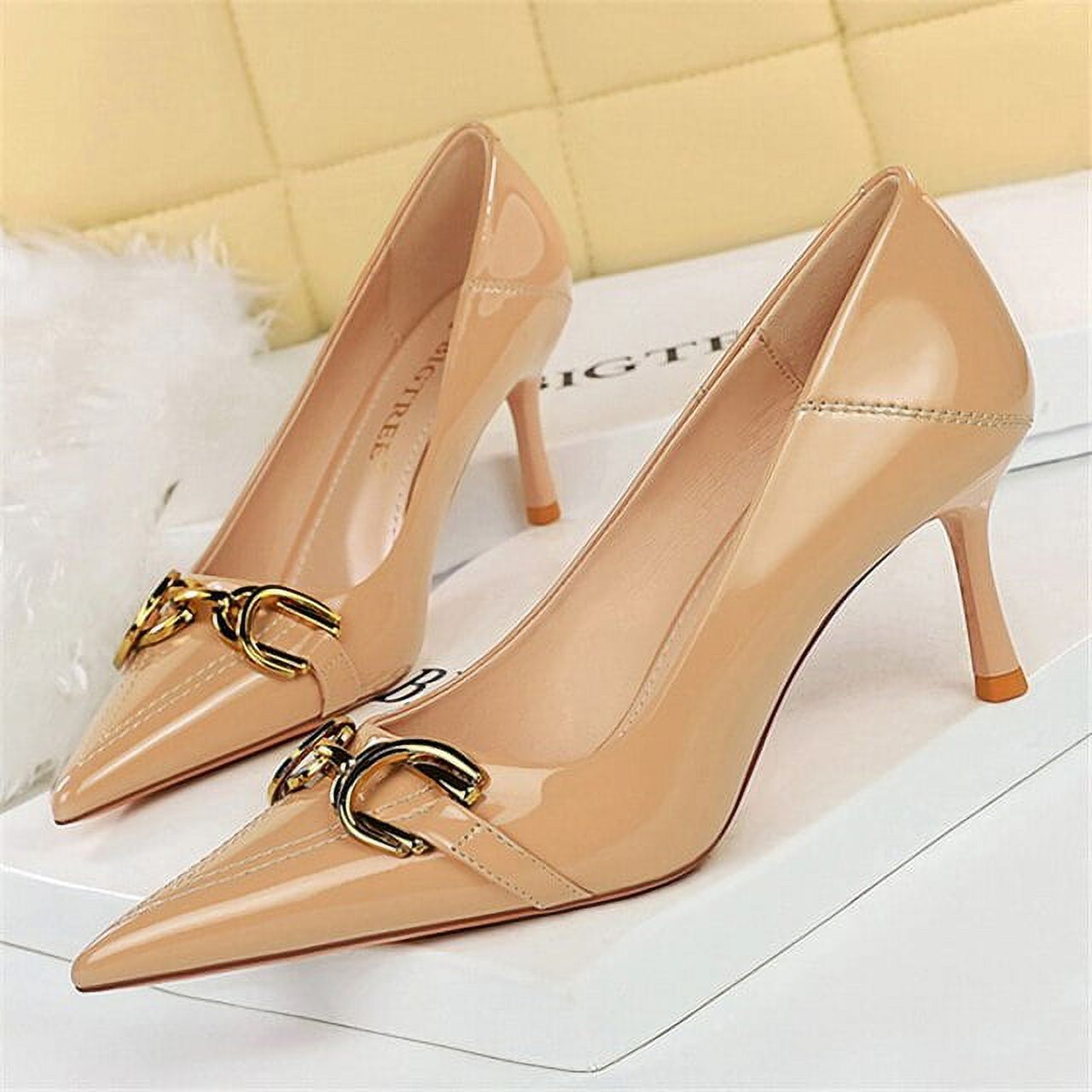 Women 7cm 10cm High Heels Wedding Bridal Replica Pumps Lady Scarpins ...