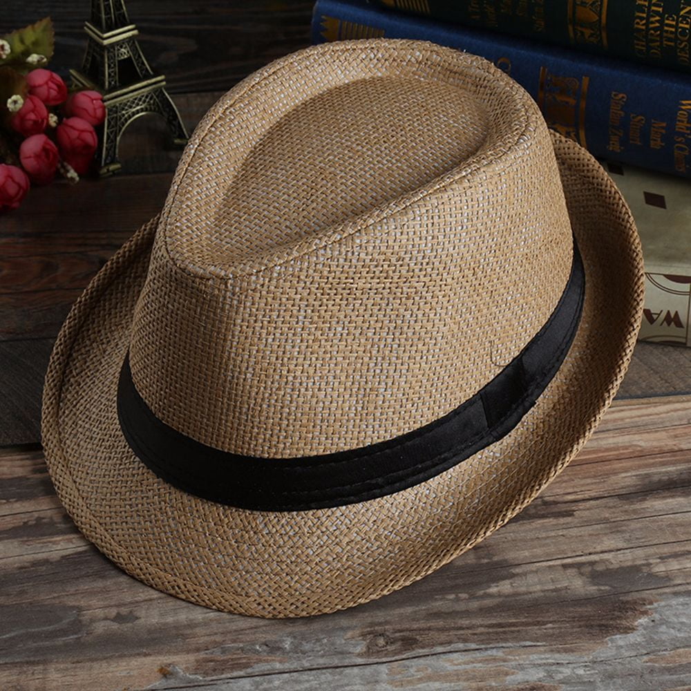 Women Adjustable Men Summer Beach Hats Wide Brim Shade Sun Caps Straw ...