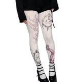 Women Aesthetic Japanese Opaque Pantyhose Whimsy Clothing Adorable ...