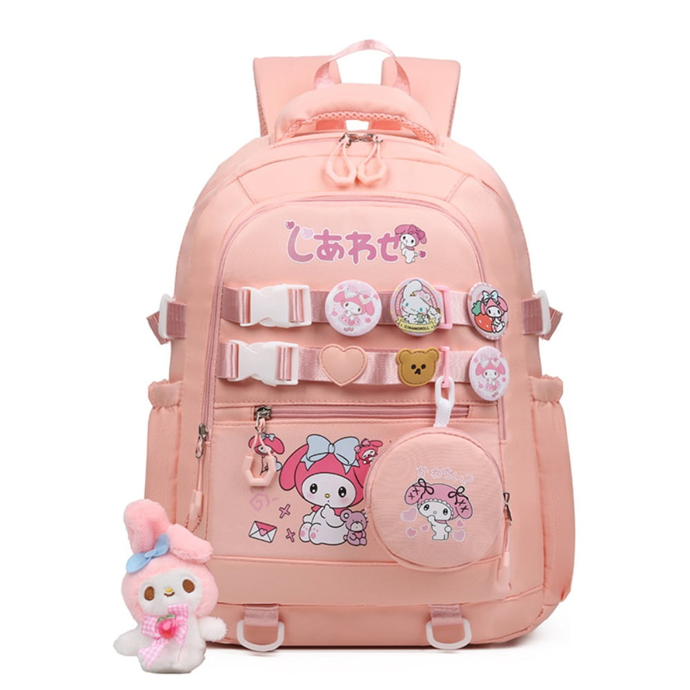 Women Anime Cartoon Melody Cinnamoroll Kuromi Backpack Anti-Theft ...