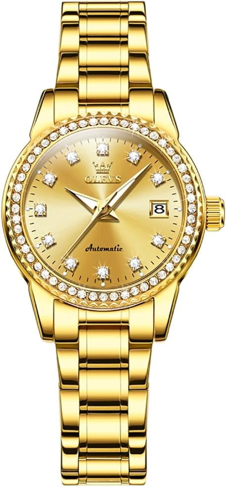 Women Automatic Watch Diamond Mechanical Self Winding Fashion Elegant ...