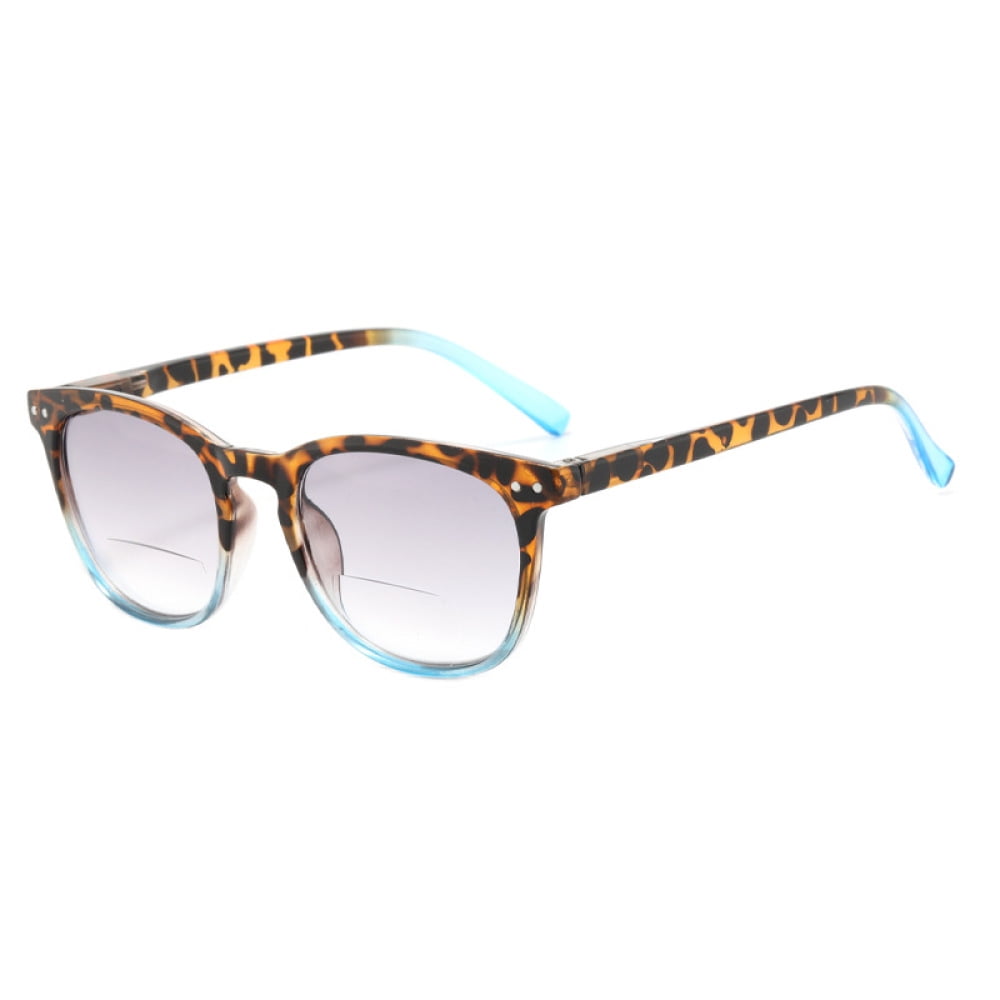 Women BIFOCAL Tortoiseshell Blue Reading Glasses 2.50 Gradient Gray Men ...
