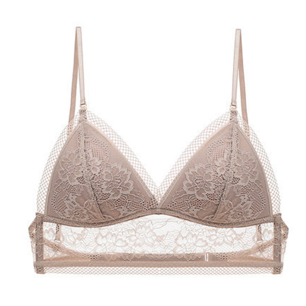 Women Backless Sexy Bra Seamless Bralette Low Back Triangle Cup ...