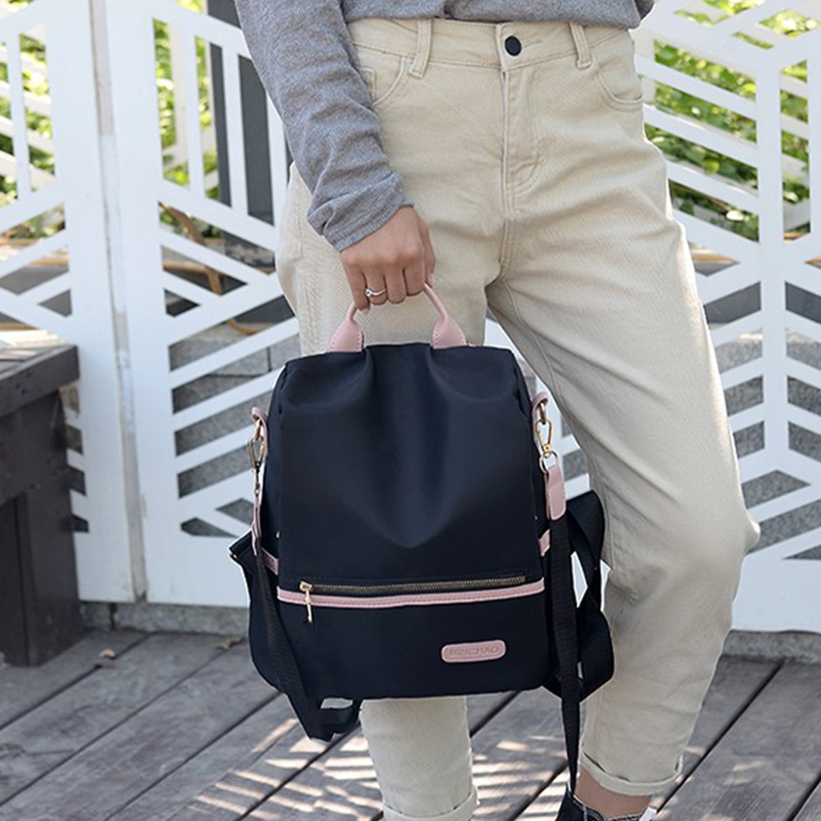 Women Backpack Purse Waterproof Nylon Anti-theft Rucksack Lightweight ...