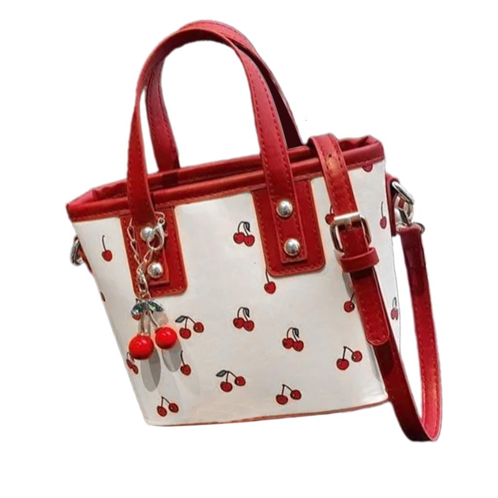 Women Bag Aesthetic Shoulder Bag Cherry Crossbody Bag Stylish Bucket ...