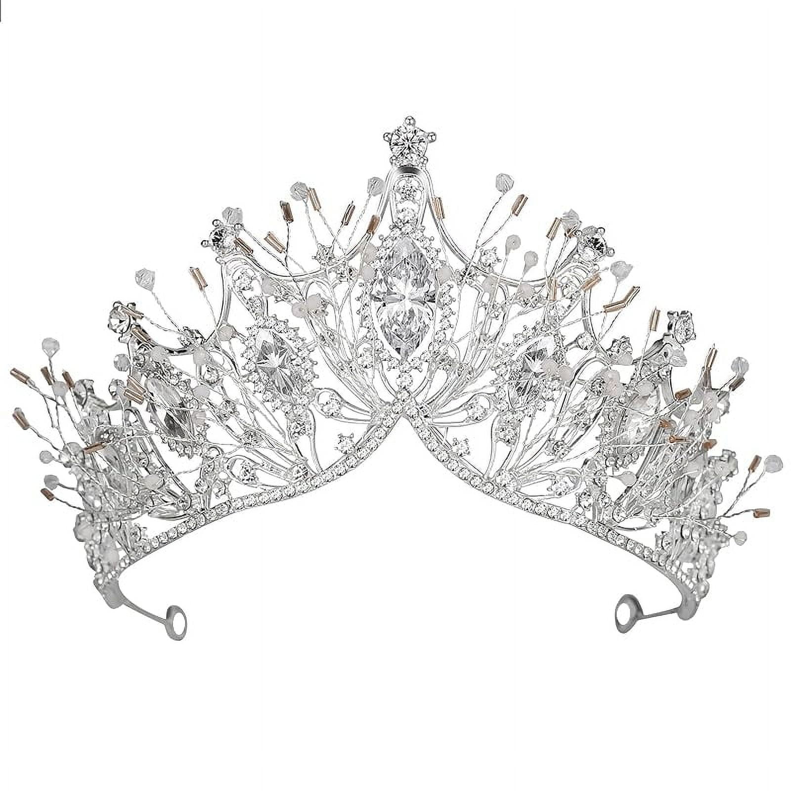 Women Baroque Queen Crown, Gold Princess Tiaras and Crowns Wedding ...