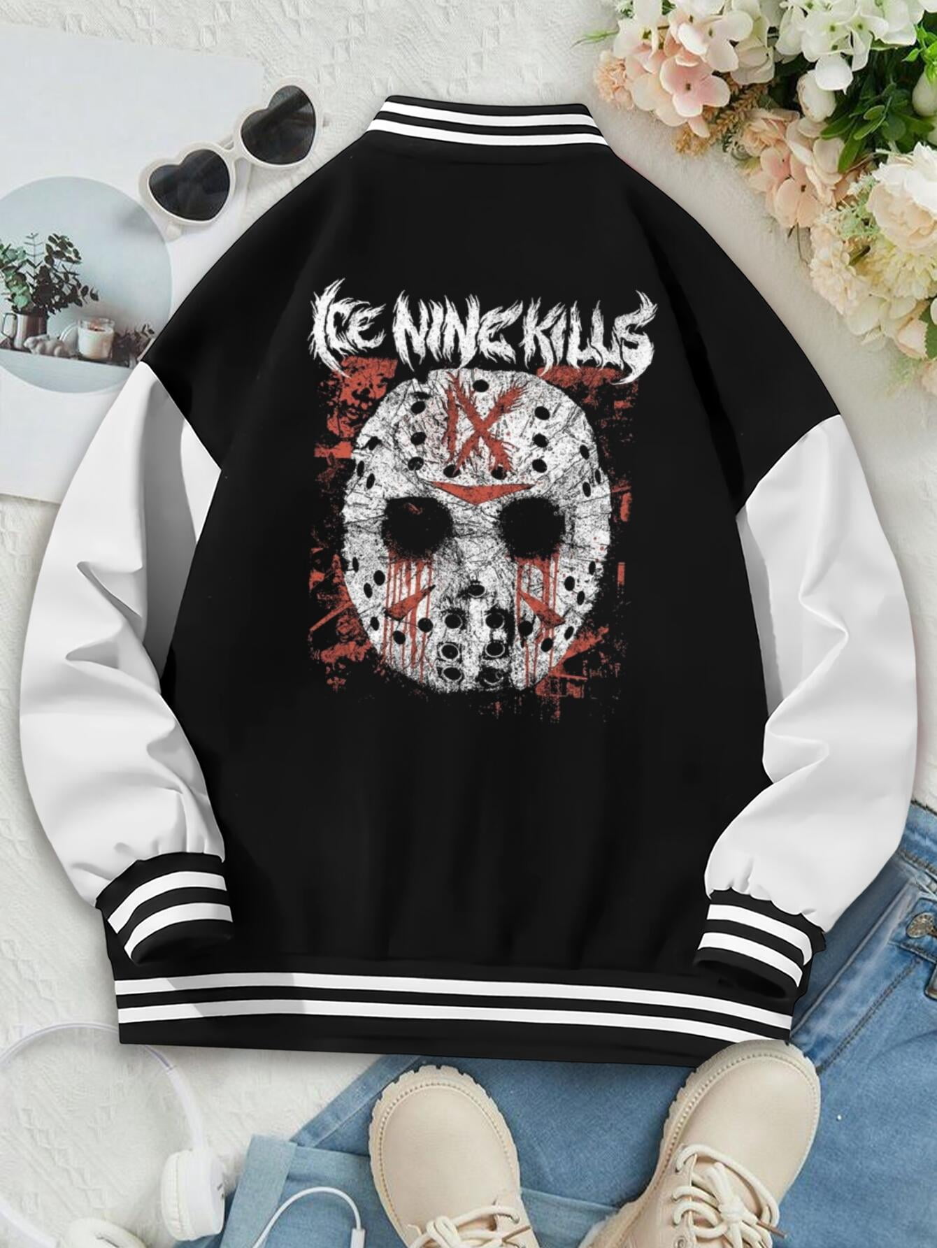 Women Baseball Jacket Ice Nine Kills Big Size Hoodie Band Death Metal ...