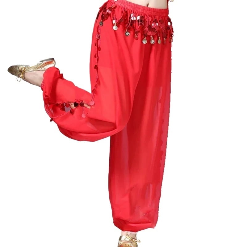 Women Belly Dance Pant Genie Pants Belly Dancing Tribal Costume Shinny ...