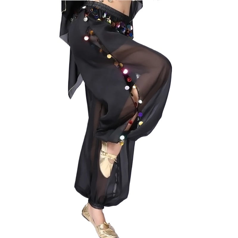 Women Belly Dance Pant Genie Pants Belly Dancing Tribal Costume Shinny ...