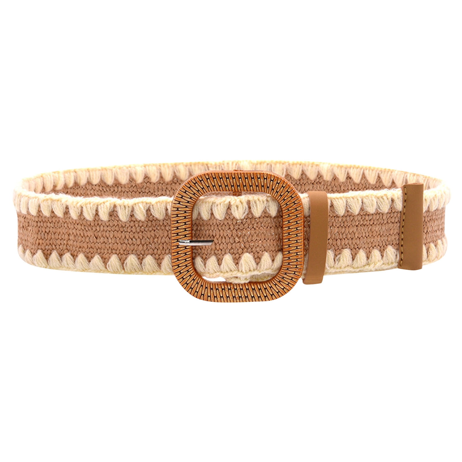 Women Belt Straw Woven Elastic Stretch Wide Waist Belts For Dresses ...