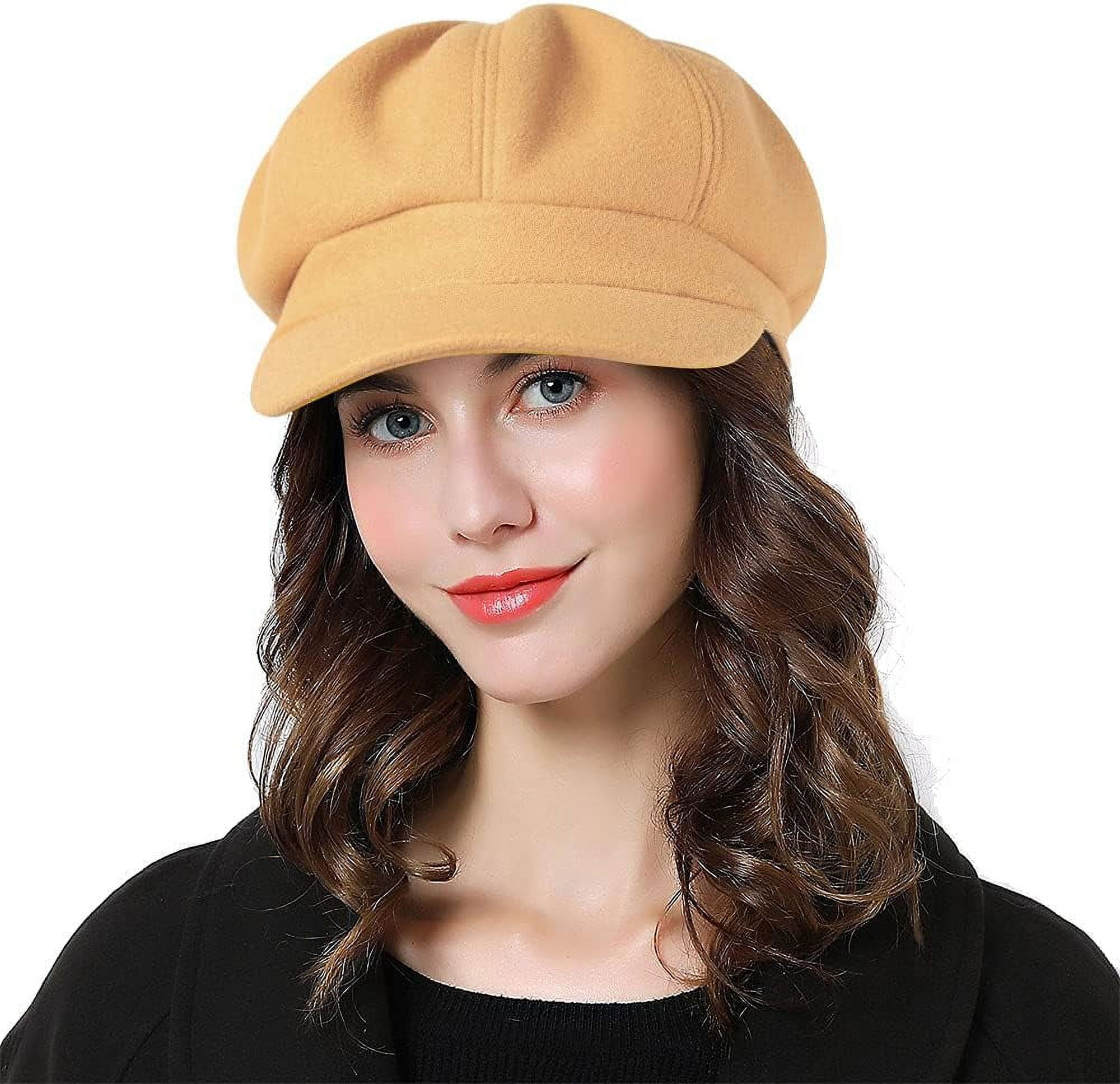Women Beret Newsboy Hat French Wool Cap Classic Autumn Spring Winter ...