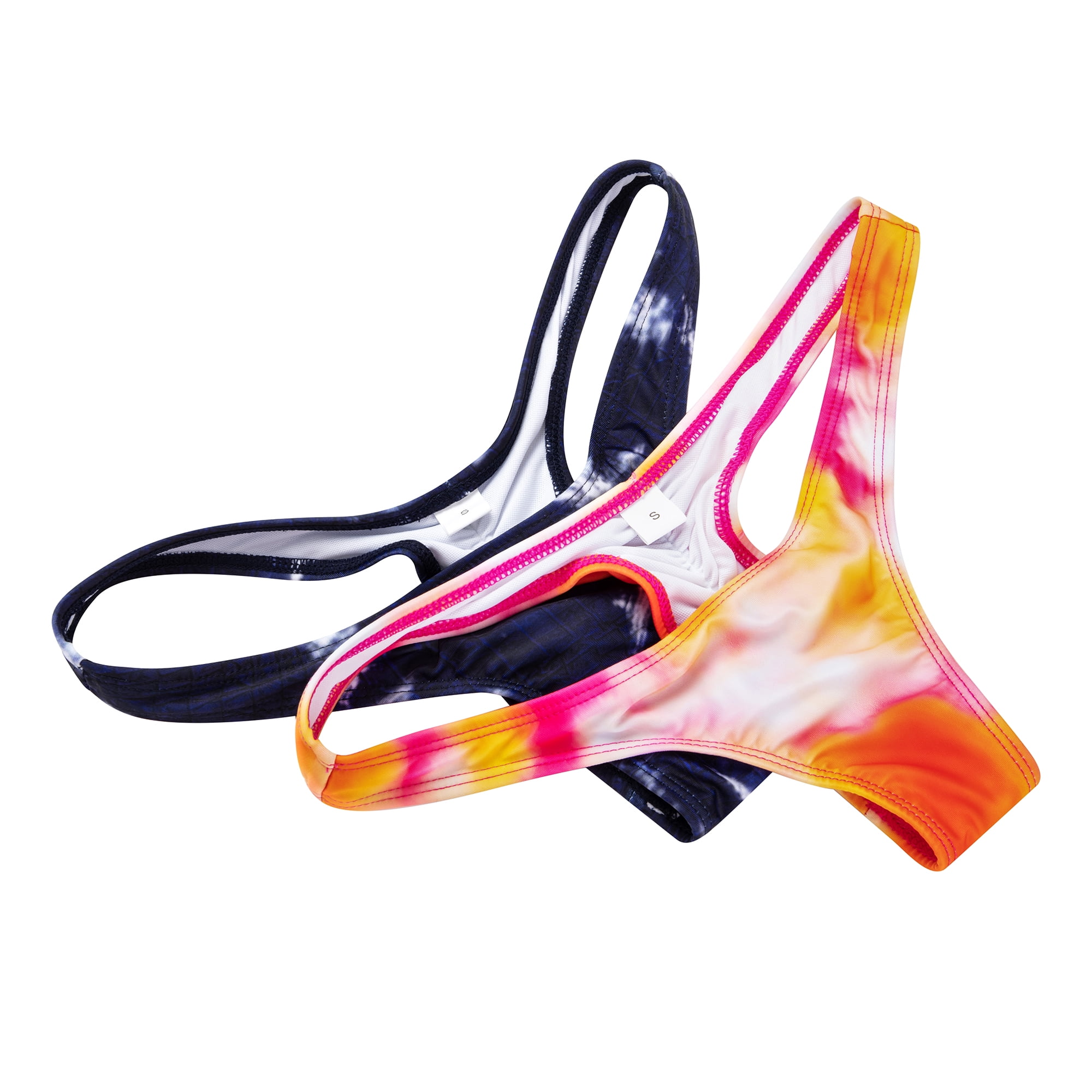 Women Bikini Bottom Briefs Underpants Ruched Semi Thong Swimsuit Bottom ...