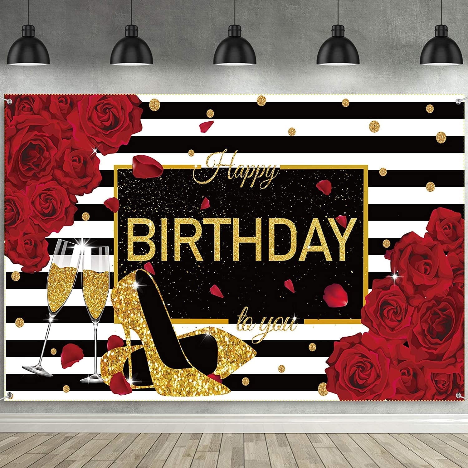 Women Birthday Decorations Happy Birthday Backdrop Photography ...