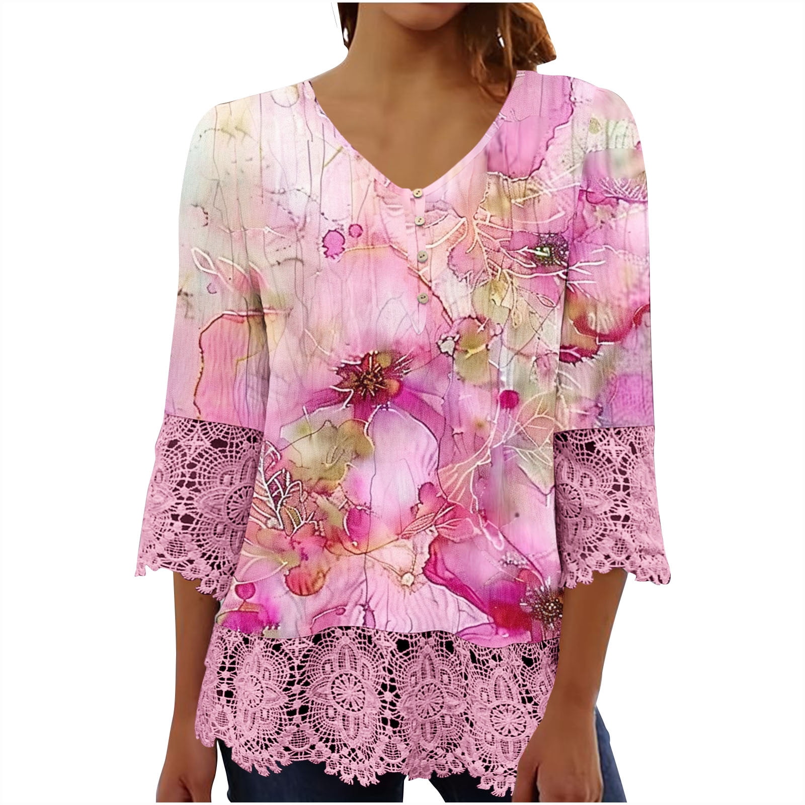 Women Blouses Elegant Casual Beige Work Out Shirts Gym Loose 3X Graphic ...