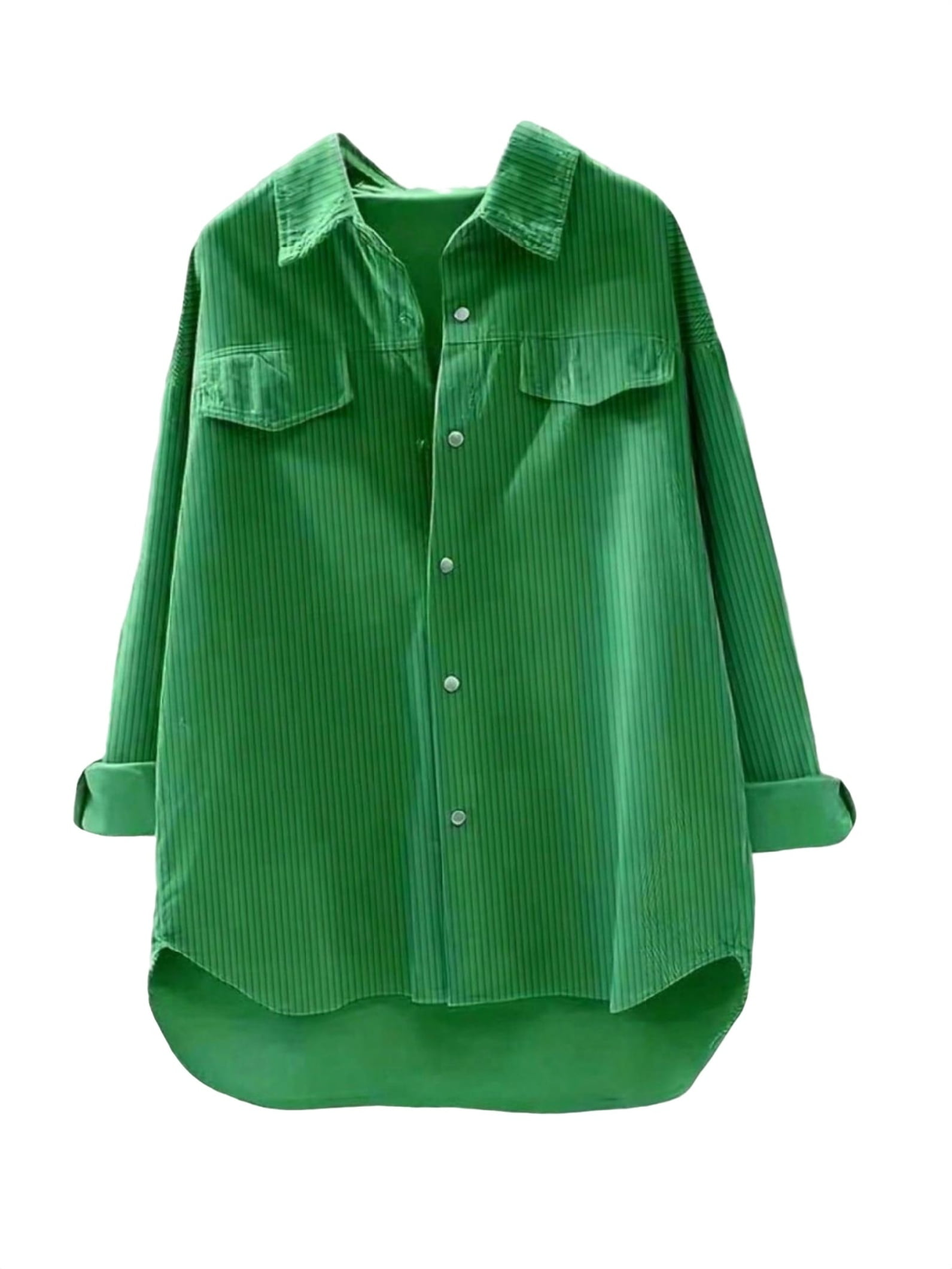 Women Blouses Long Sleeve Color Shirt Collar Solid Regular Non-Stretch ...