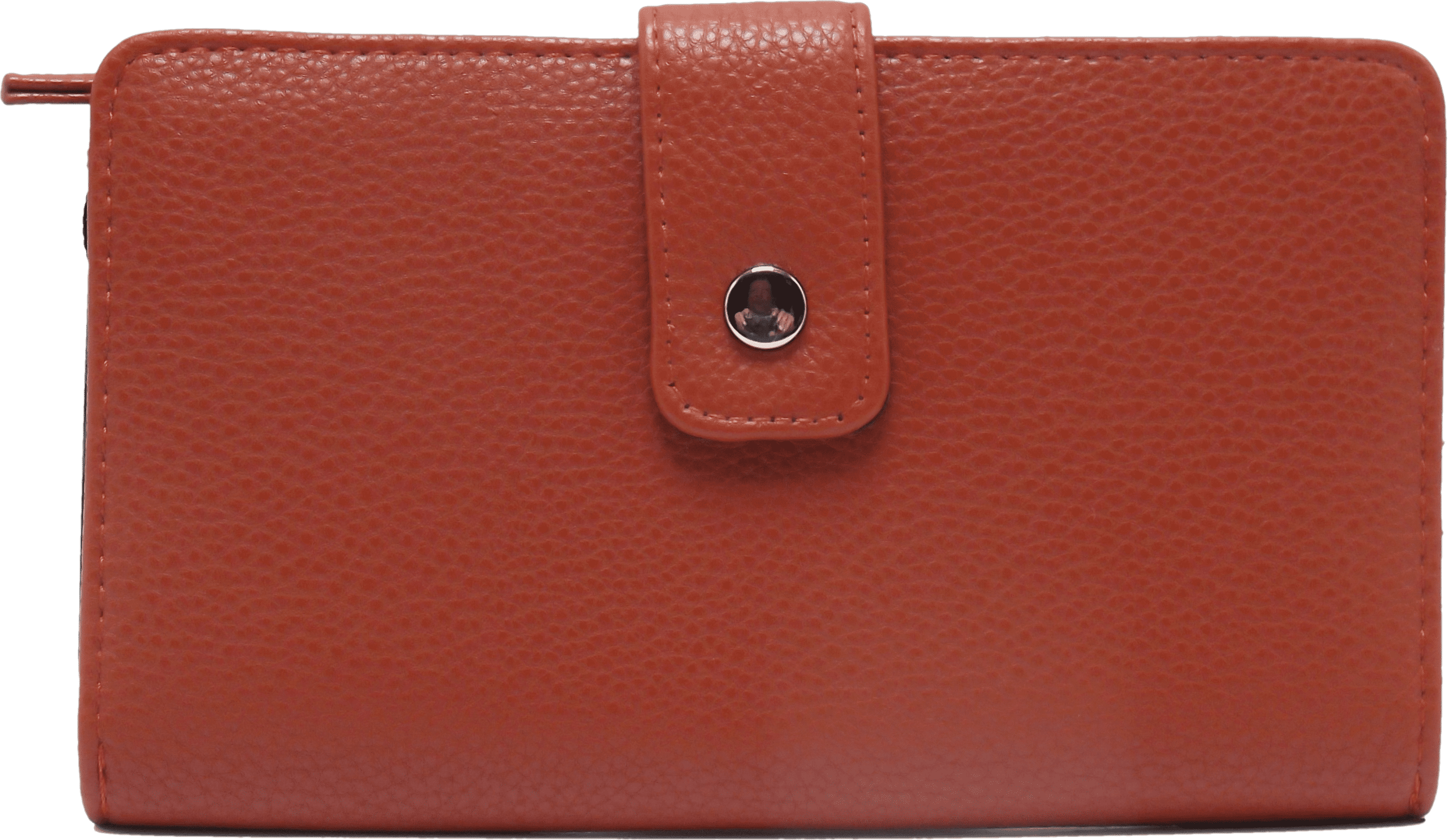 Women Bonded Genuine LEATHER Tab Clutch Fat Mundi WALLET RFID Ladies ID ...
