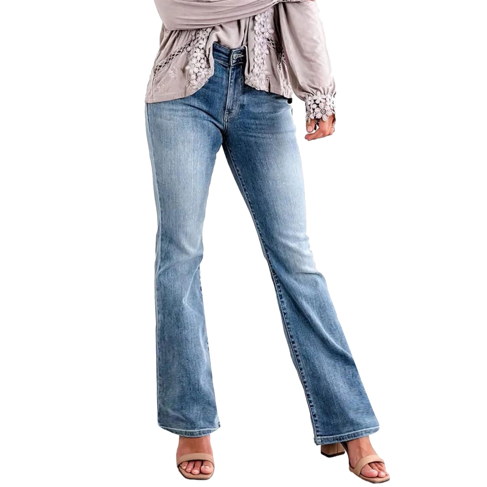 Women Bootcut Jeans Stretchy Stadeke Jeans Classic Waisted Flare Jeans ...