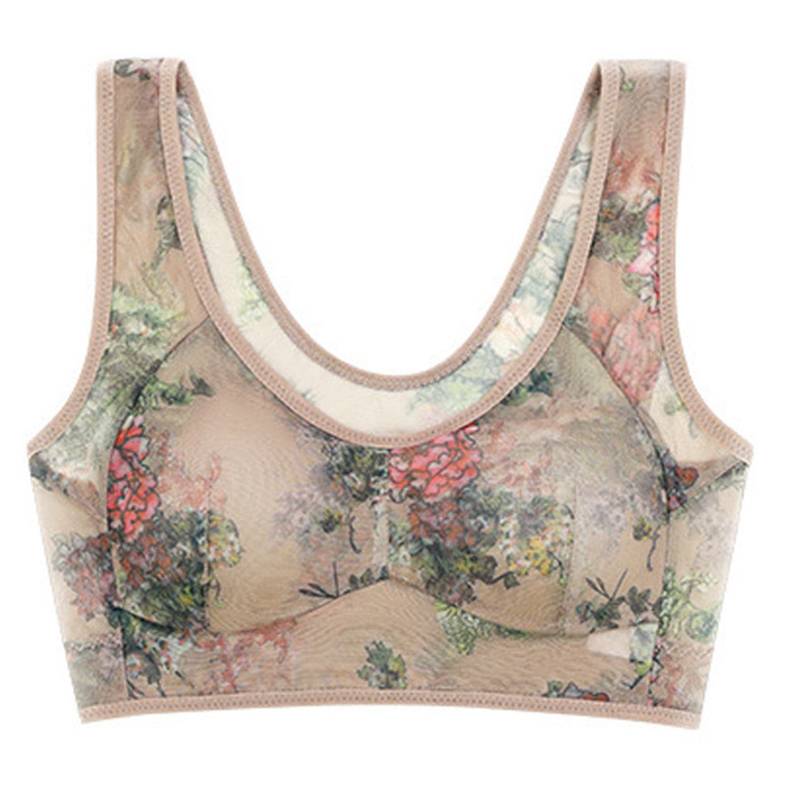 Women Bra Middle And Elderly Seamless Sports Bra Without Wires Vest ...
