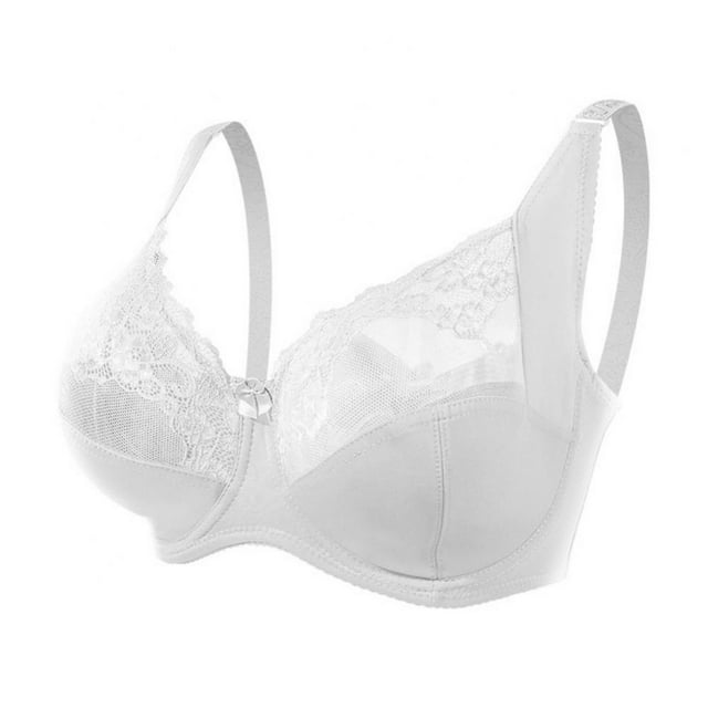 Women Bra Unlined Underwire Full Figure Lace Bra Plus Size Full ...