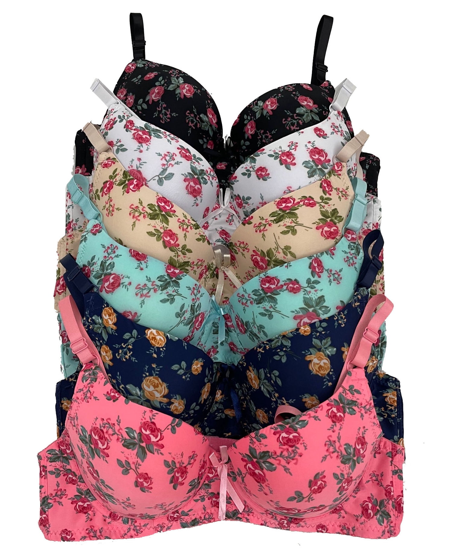 Women Bras 6 Pack of Bra B Cup C Cup D Cup DD Cup DDD Cup 36D (6693 ...