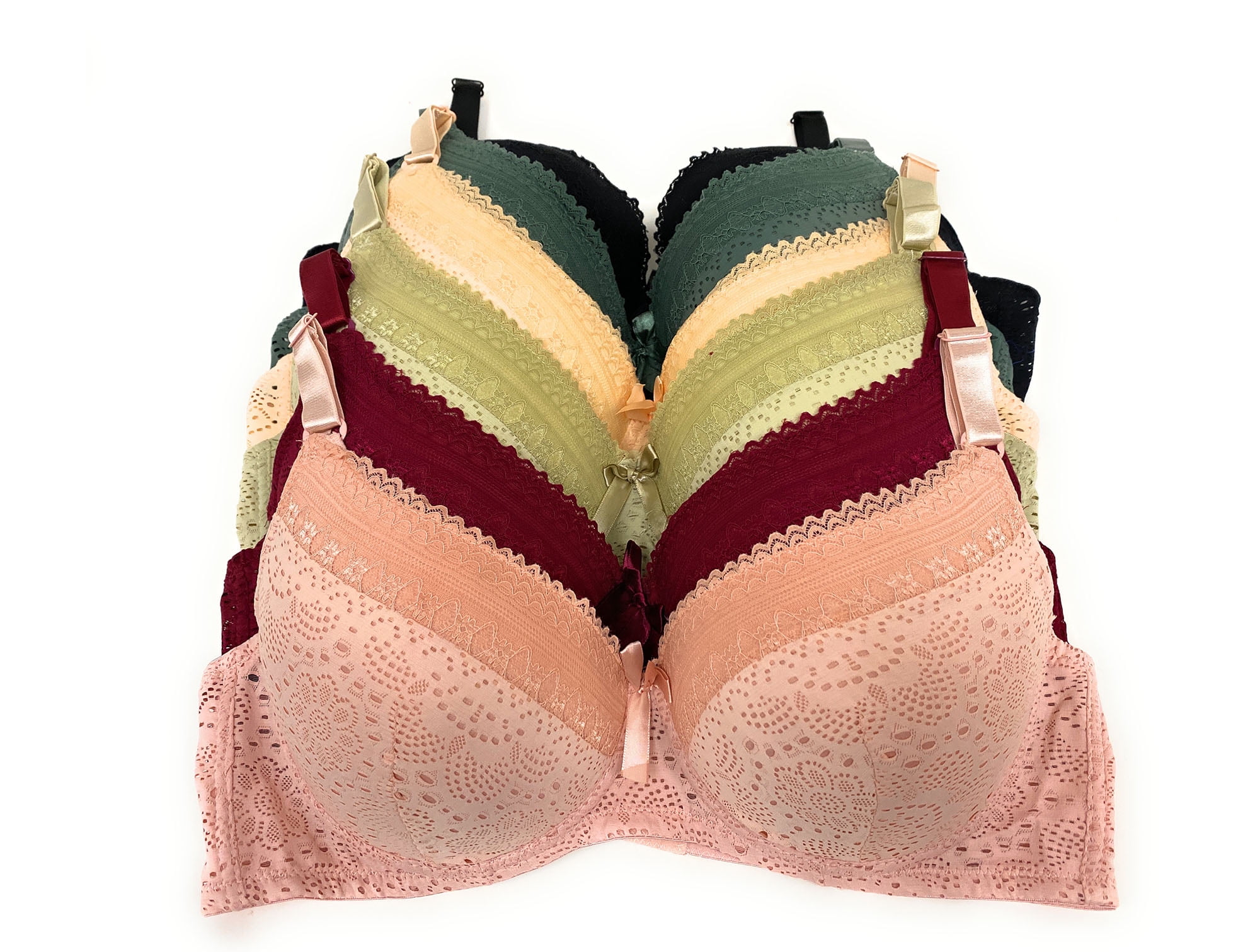 Women Bras 6 Pack Of T Shirt Bra B Cup C Cup D Cup Dd Cup Ddd Cup 40d
