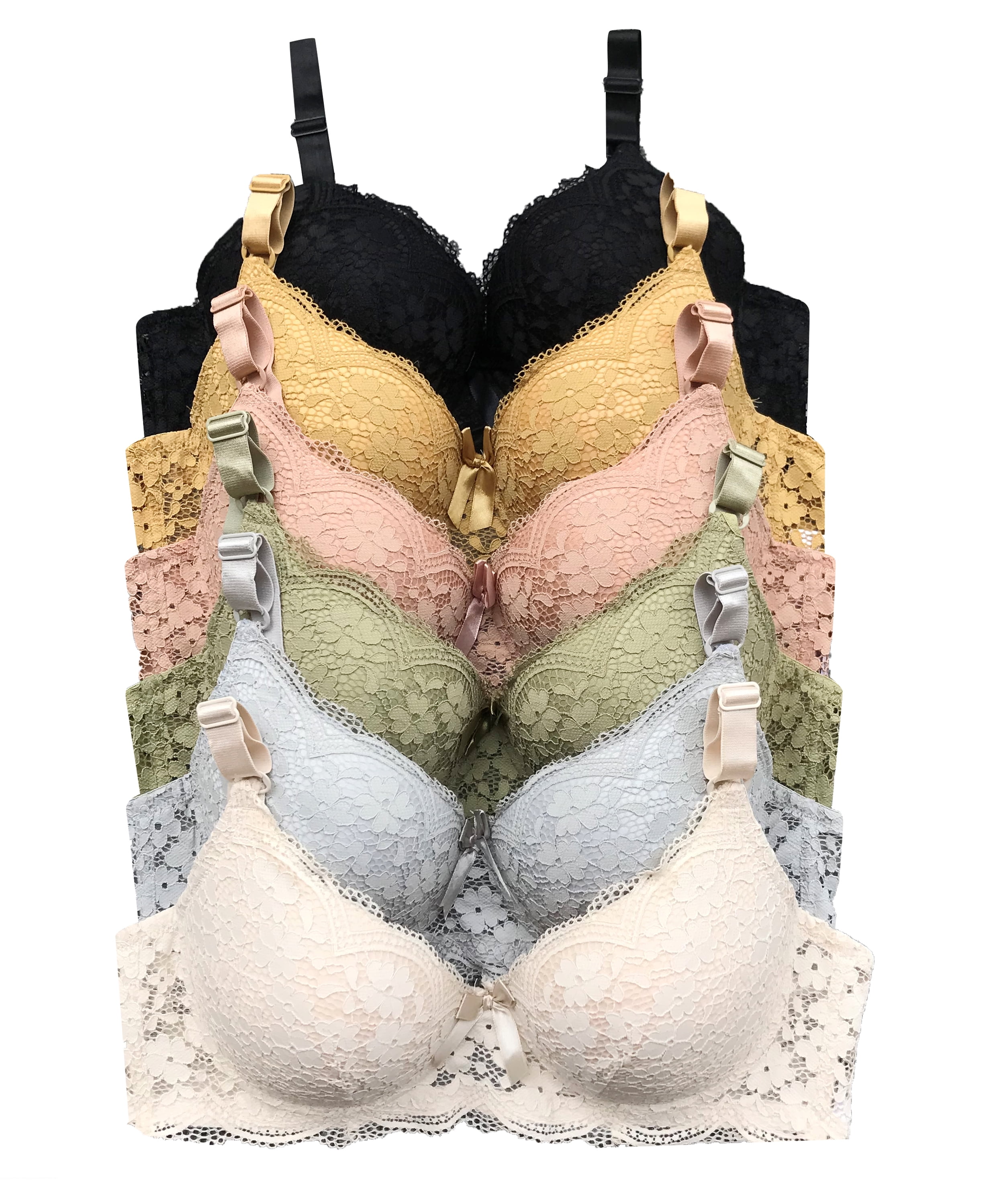 Women Bras 6 Pack Of T Shirt Bra B Cup C Cup D Cup Dd Cup Ddd Cup Size
