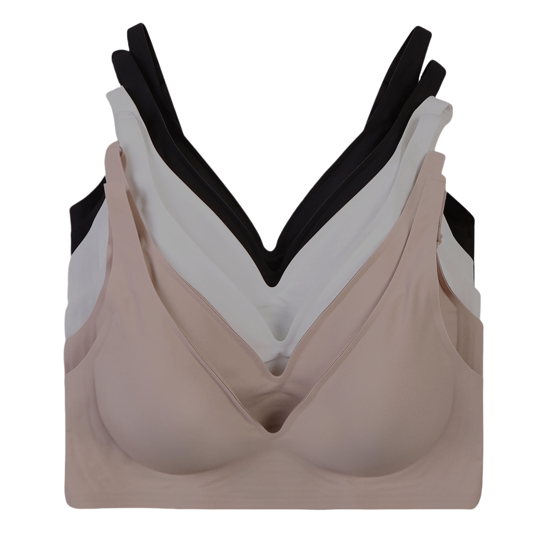 Women Bras 6 pack of No Side Effects Wire Free Bra B cup C cup Size 32B ...