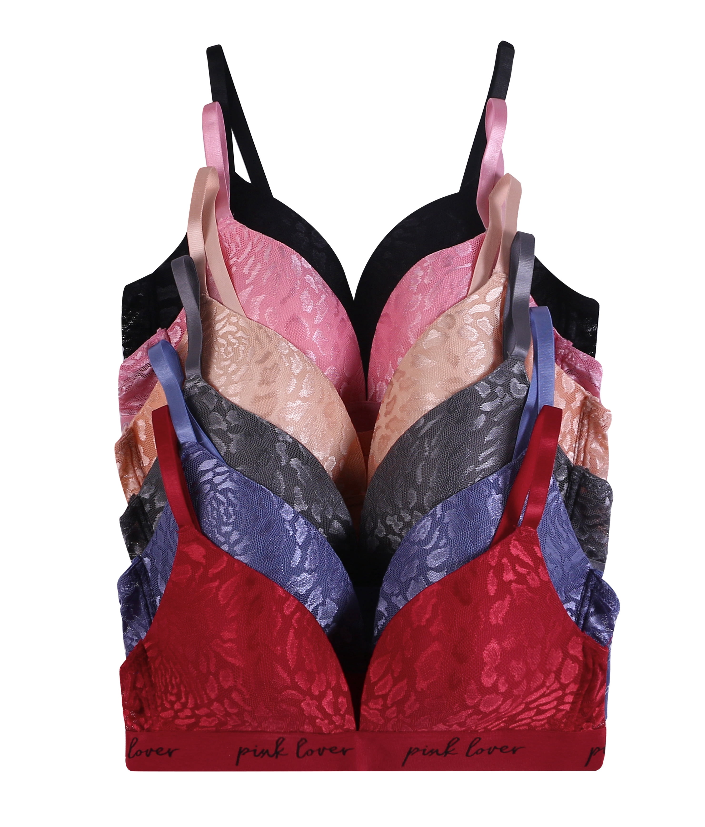 Women Bras 6 pack of No Wire Free Bra A cup B cup C cup 40C (A6819 ...
