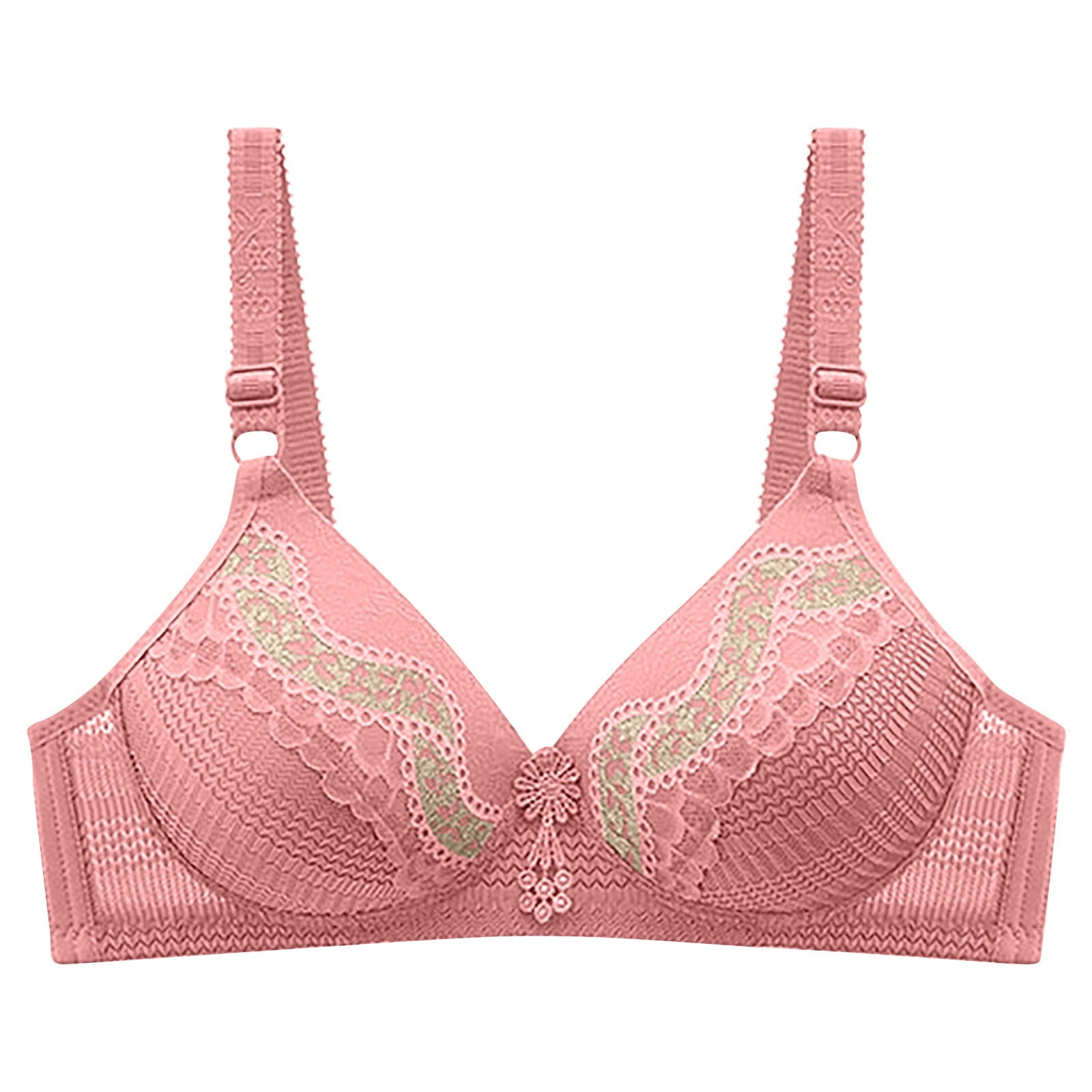 Women Bras Full-Coverage Bra Feature V-Neck Wire-Free Bra Style W-289 ...