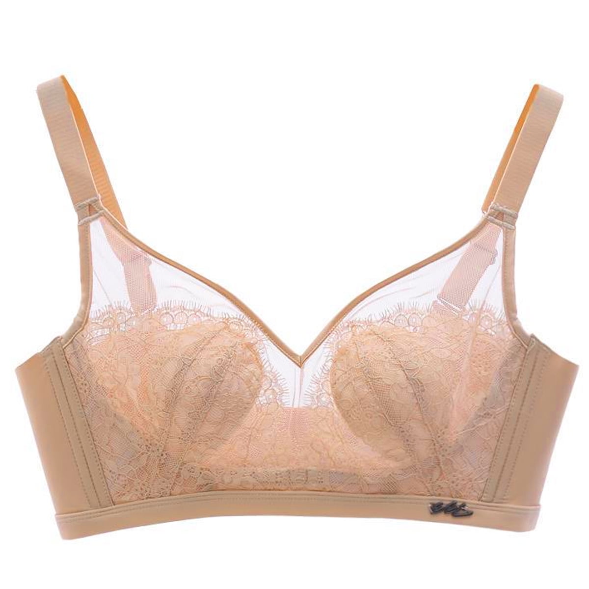 Women Bras, Full Coverage Lace Unlined Bra, Lifting Underwire Unpadded Bra（colour of skin）-40 ...