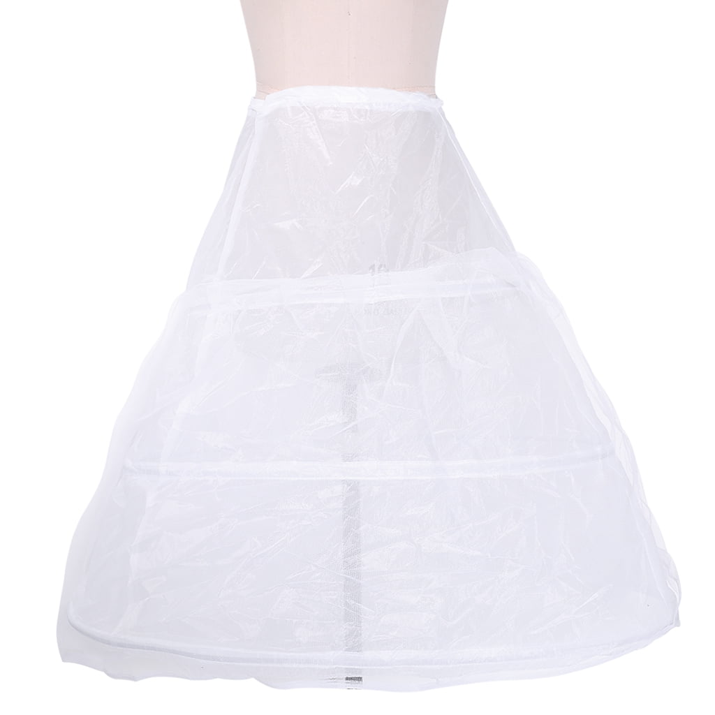Women Bridal 3 Hoop A-Line Floor-Length Full Slip Petticoat Ball Gown ...