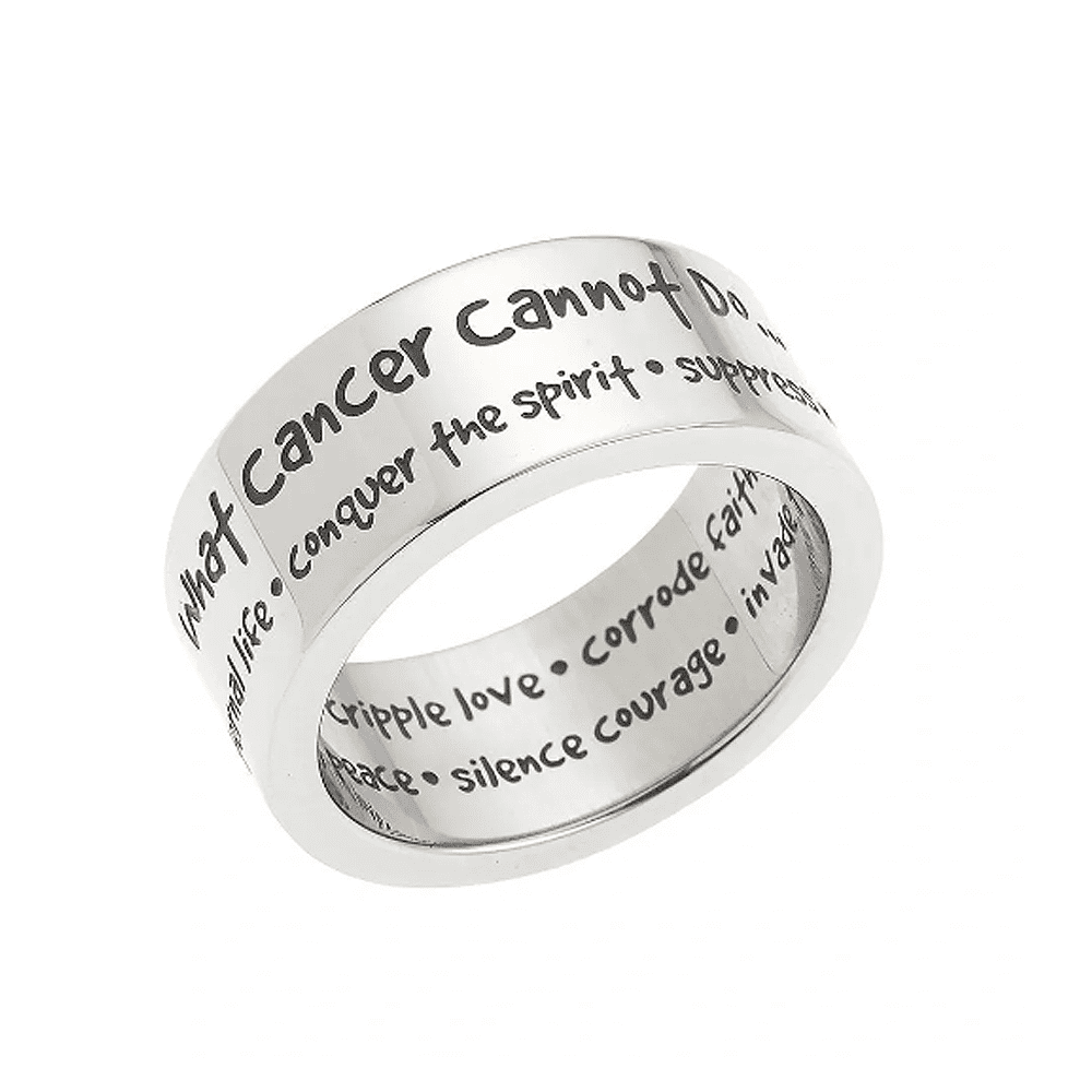 Customer reviews for Women Cancer Awareness Ring - What Cancer Cannot ...