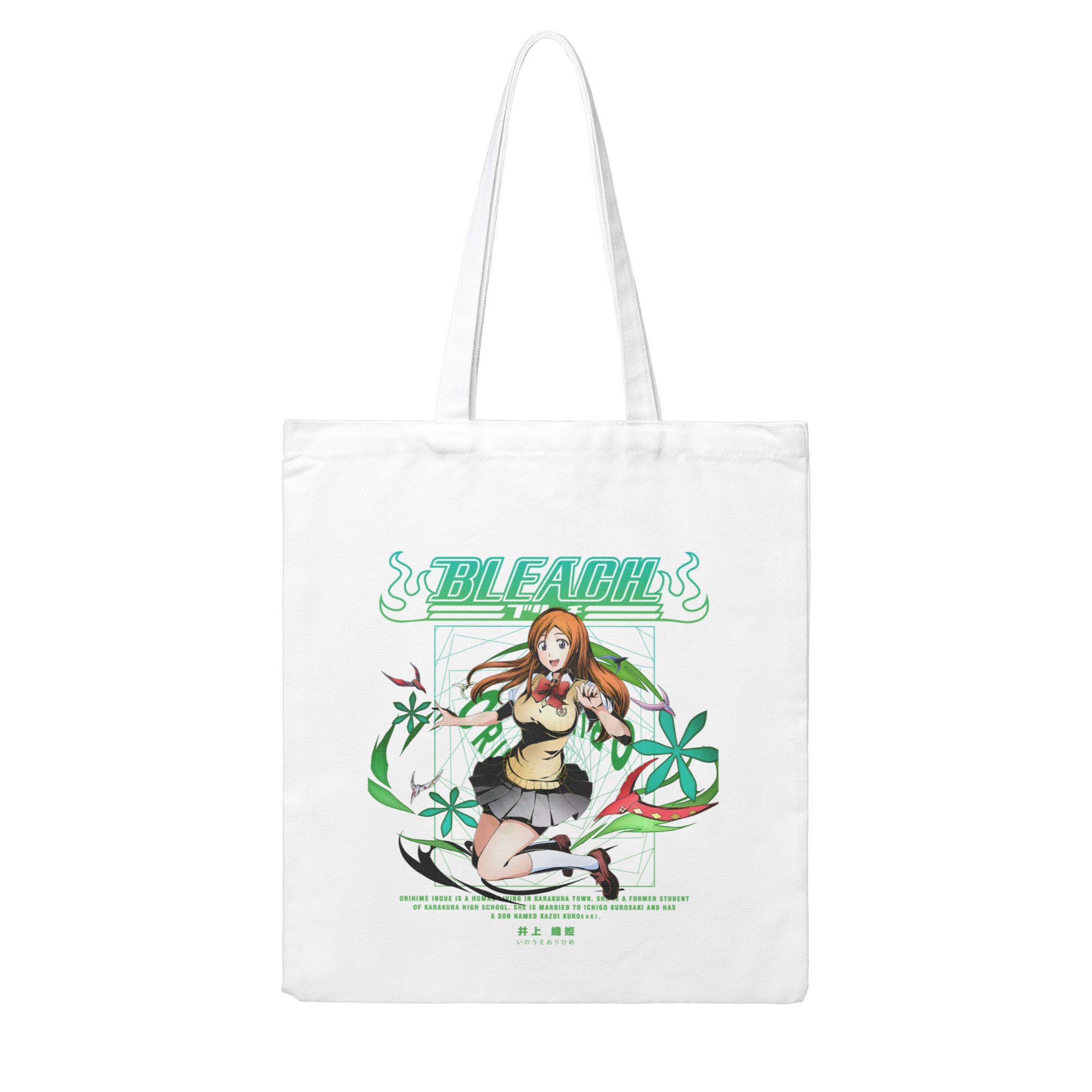 Women Canvas Tote Bags - Reusable Bleach Inoue Orihime Cloth Shoulder ...