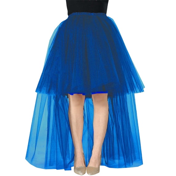 Huowey Women Carnevale Midi Tutu Skirt Solid Color High Waist ...