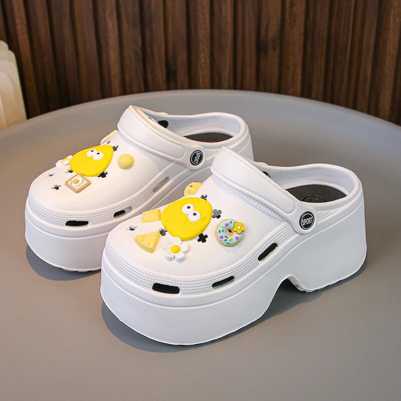 Women Cartoon Diy Clogs Sandals 2024 Summer Massage Chunky Platform ...