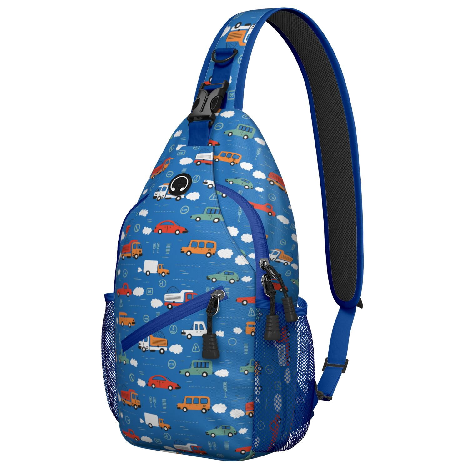 Women' Cartoon Excavator Sling Backpack, Construction Vehicle Theme ...