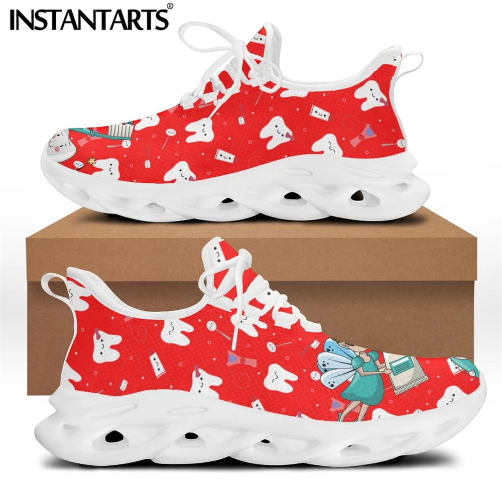 Women Casual Dental Shoes Pink Teeth Dentist Fairy Brand Design New ...