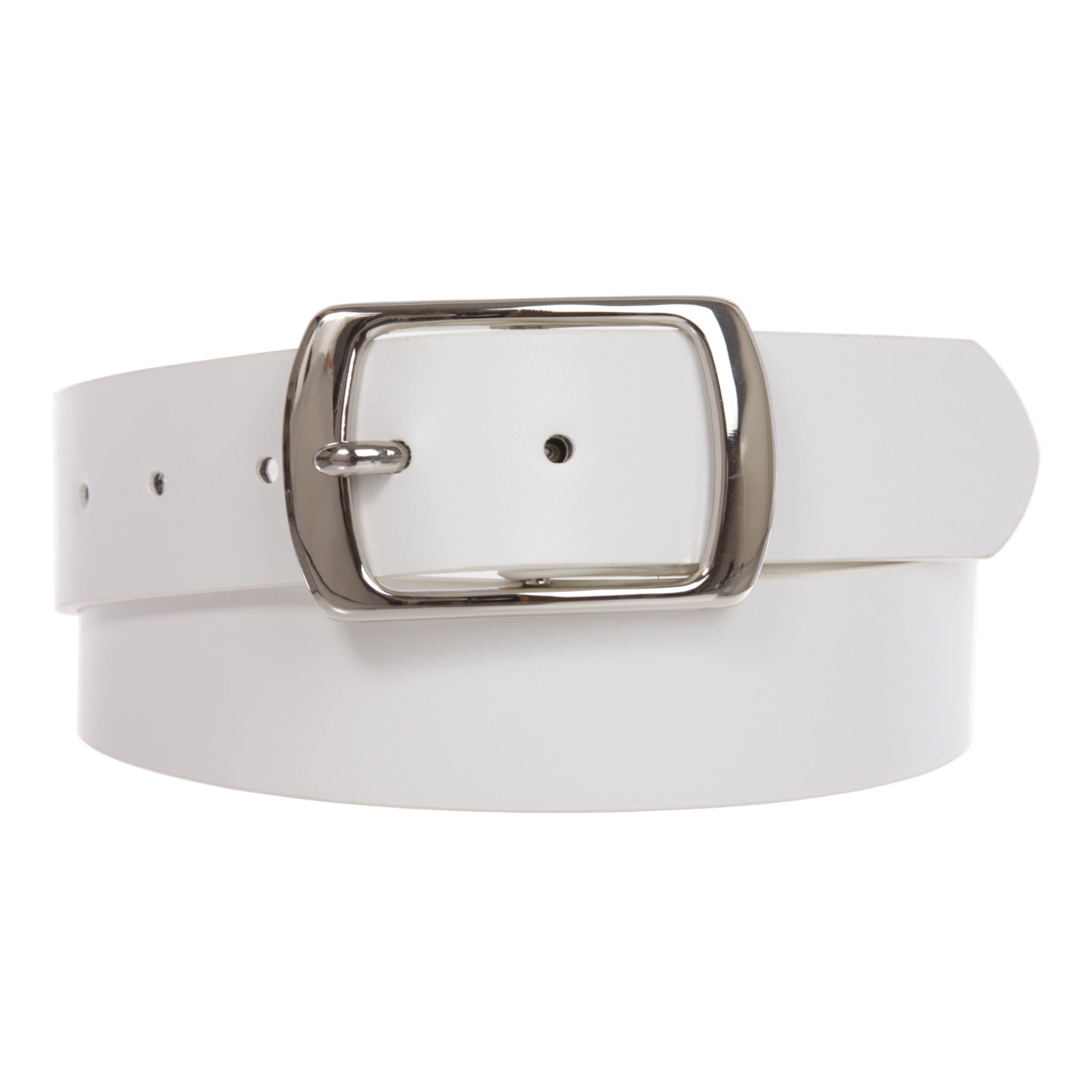 Women Casual PU Leather Dress Belt With Square Single Prong Buckle ...