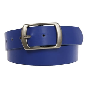 Eurofashion Women's Basic Genuine Bonded Leather Dressy Belt, Royal ...