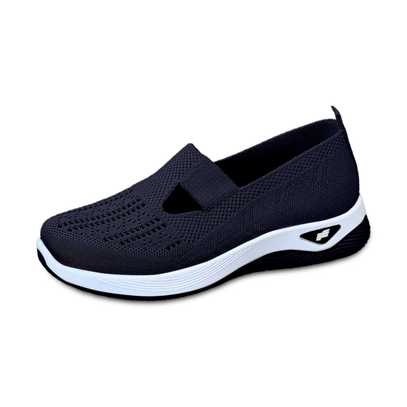 Women Casual Shoes Slip On Shoes Flat Footwear Daily Shoes Soft ...