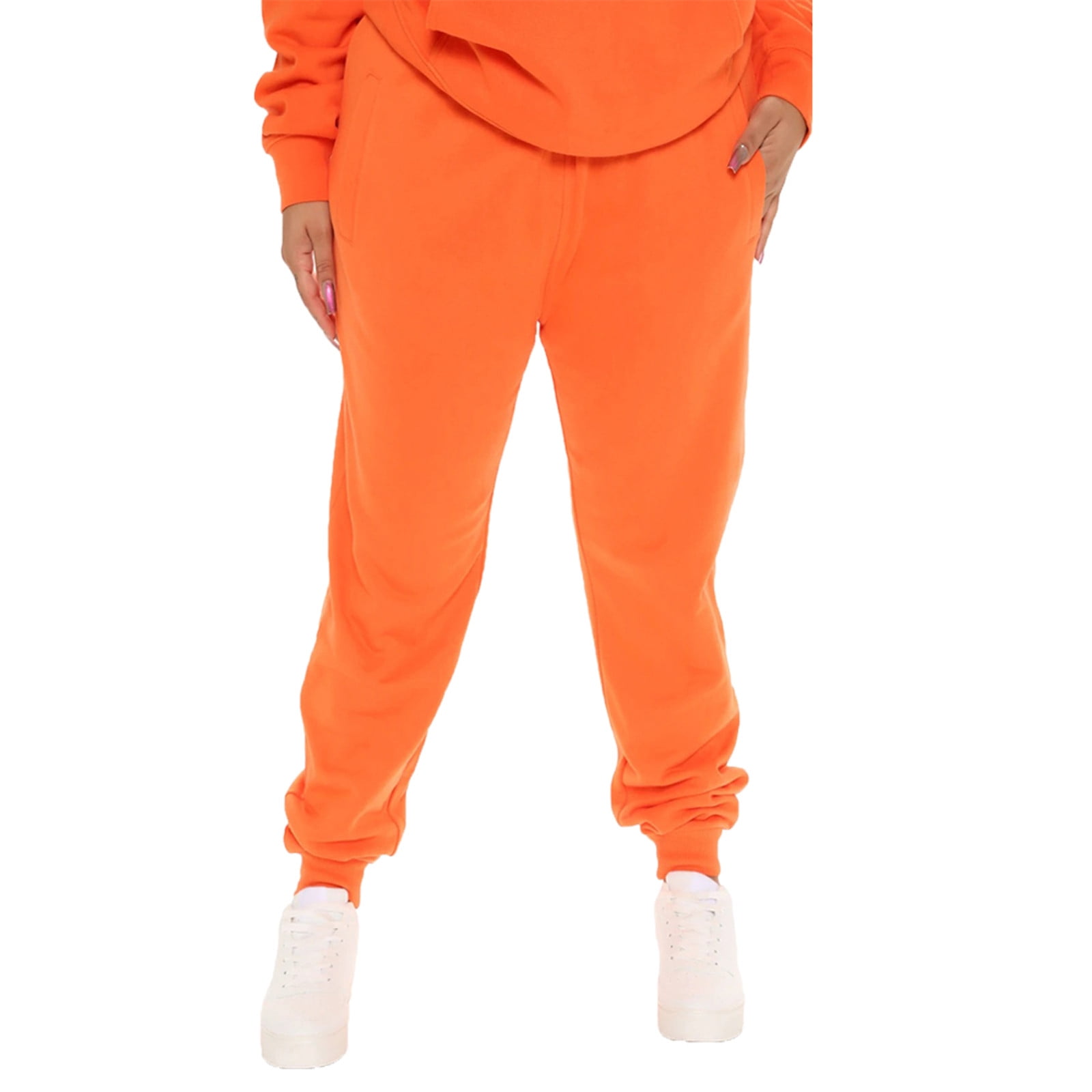 Women Casual Solid Color Drawstring Elastic Waist Wide Legs Pants