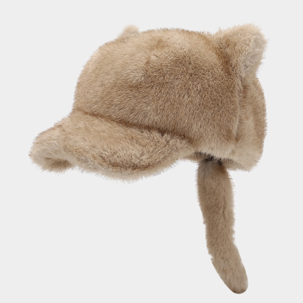 Women Cat Ear Baseball Cap Cute Plush Hat Kawaii Cosplay Warm Autumn ...