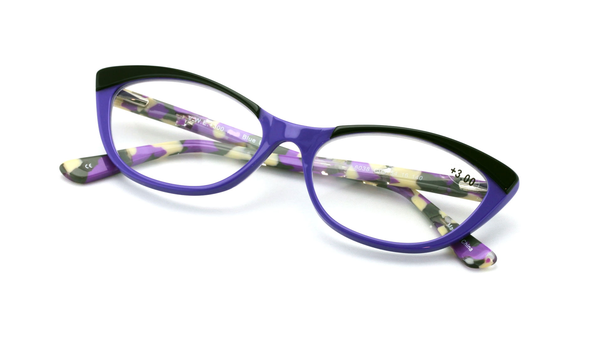 Women Cat Eye Slim Sleek Vintage Fashion Acetate Reading Glasses - 2 ...