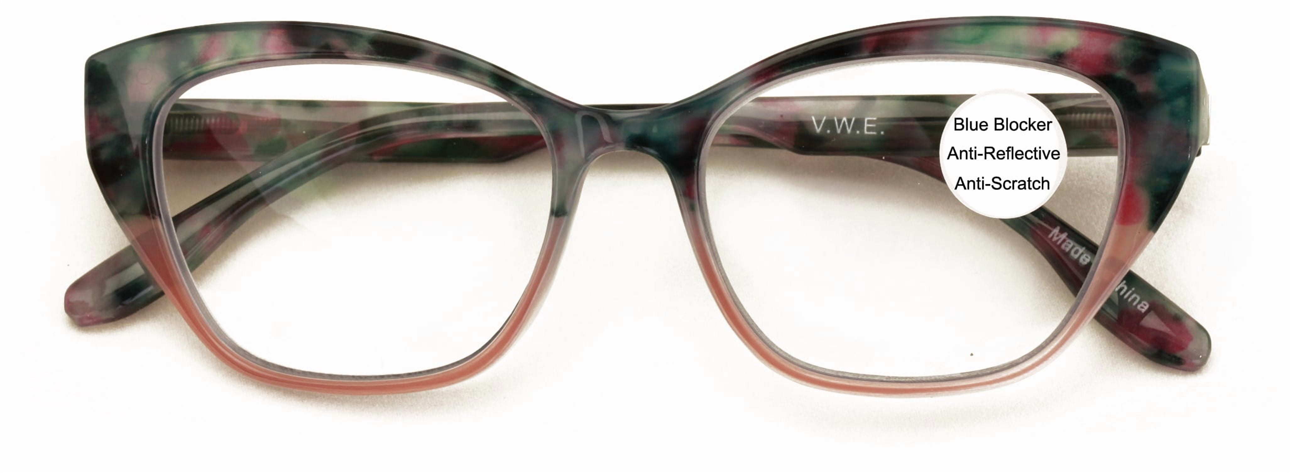 Women Cateye Blue Blocker Reading Glasses - UV Protection Reader with ...