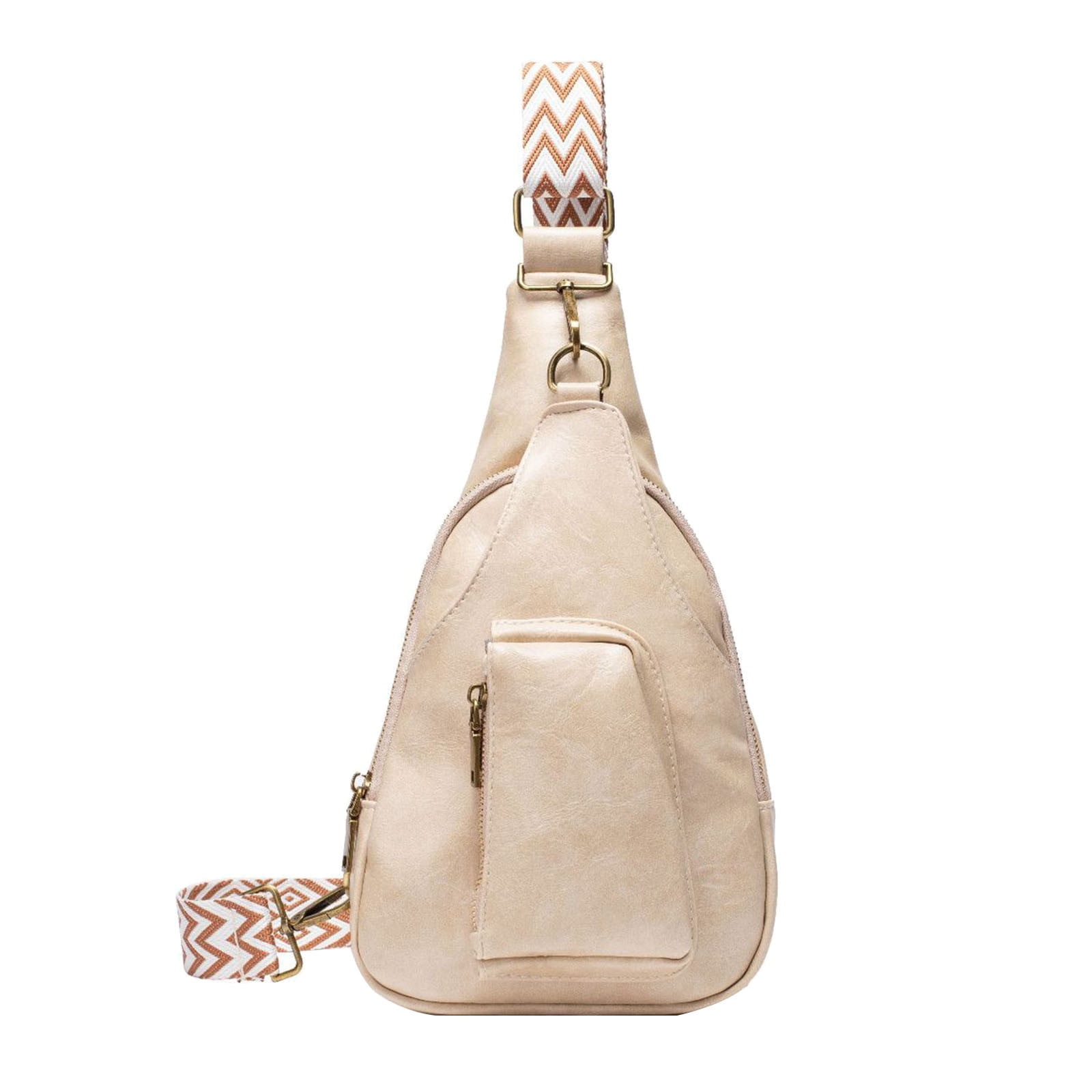 Women Chest Bag Sling Bag Small Crossbody Leather Satchel Daypack for ...