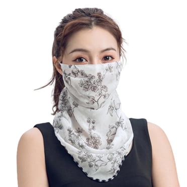 Fashion Face Scarf Mask Printed Scarf Cool Lightweight Summer ...