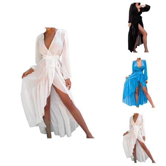 Women Chiffon Sheer Cover Up Top – Shell Decor Lightweight Beach ...