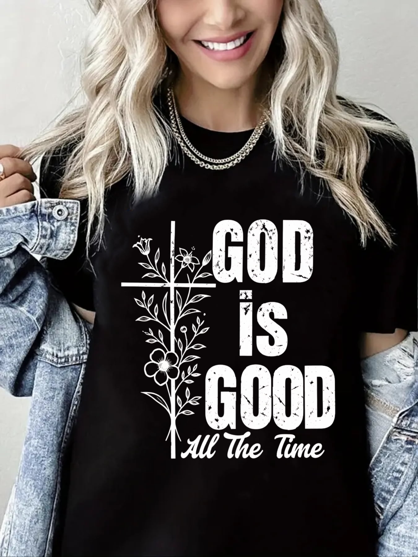 Women Christian T-Shirt God is Good Graphic Shirt Christian Religious ...