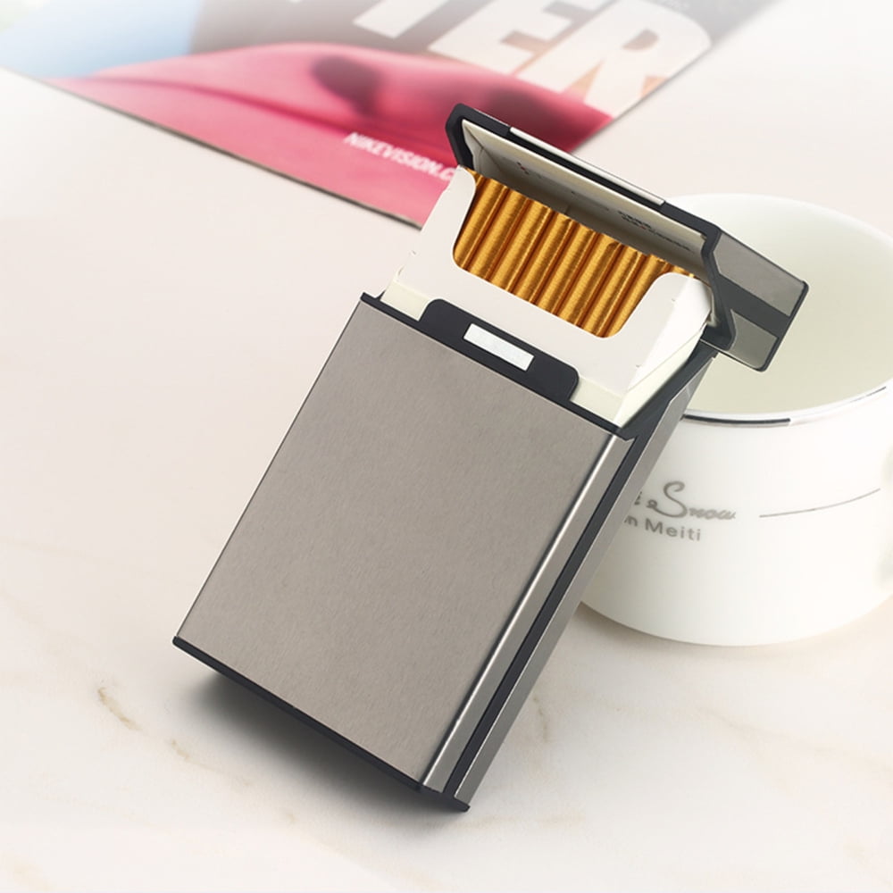 Women Cigarette Case 20 Capacity Moisture-Proof Metal Cigarettes Box ...