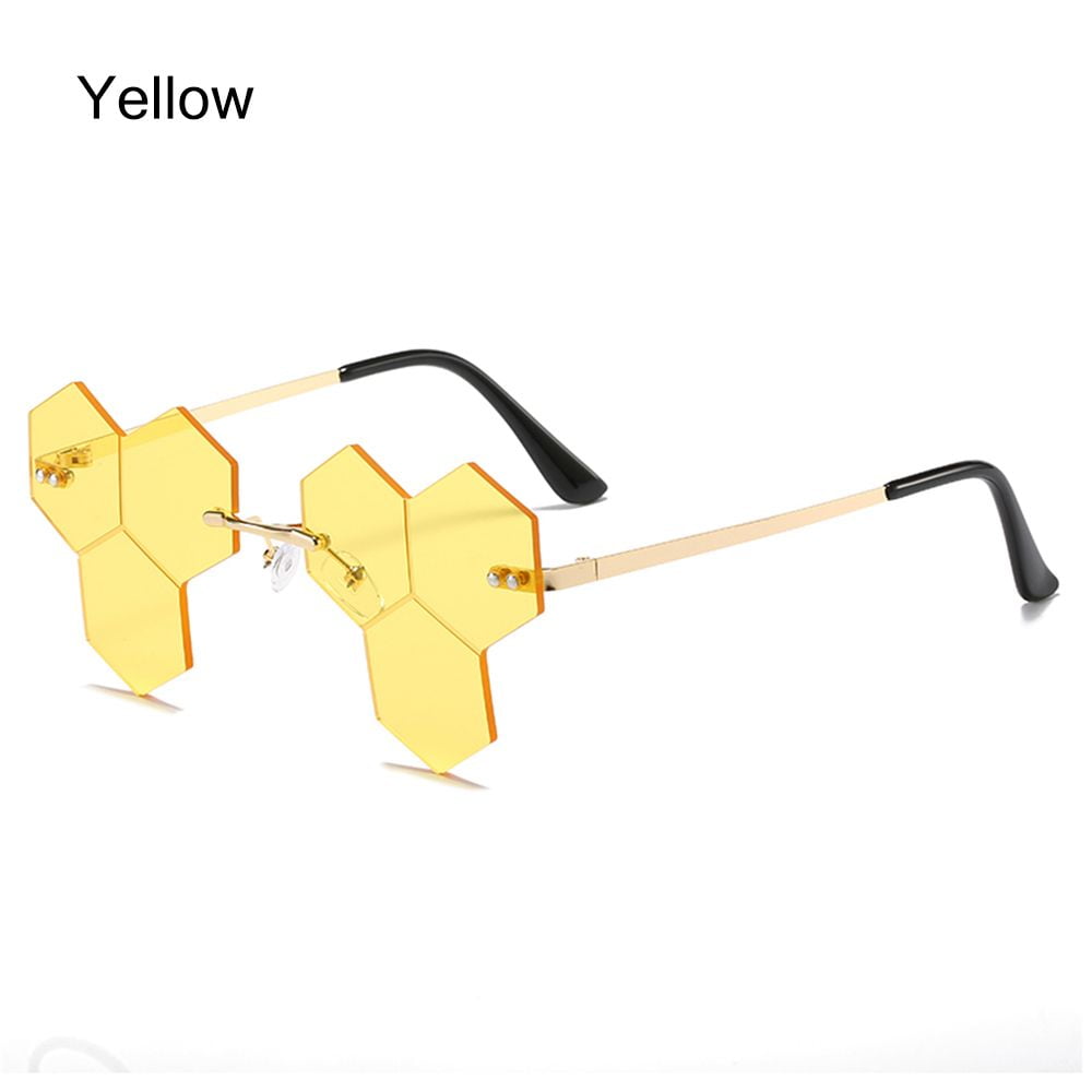 Women Clear Lens Irregular Retro Shades Polygon Sunglasses Fun Prom ...